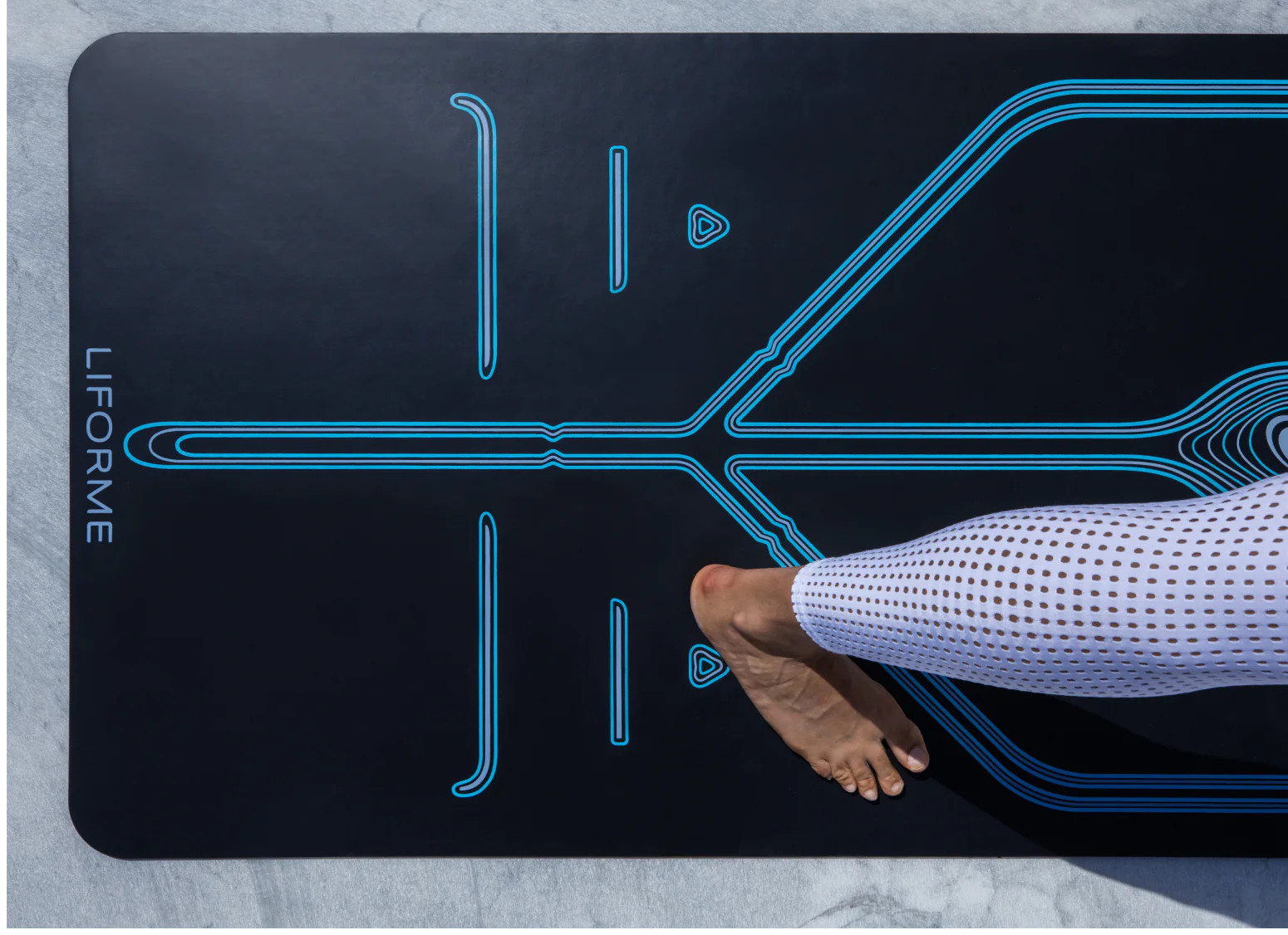 THẢM TẬP YOGA LIFORME XL MOUNTAIN - BLACK/BLUE